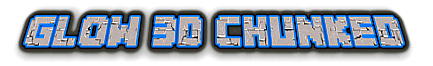 glow 3d chunked font style | Textcraft