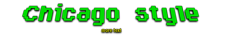 Chicago style font style | Textcraft
